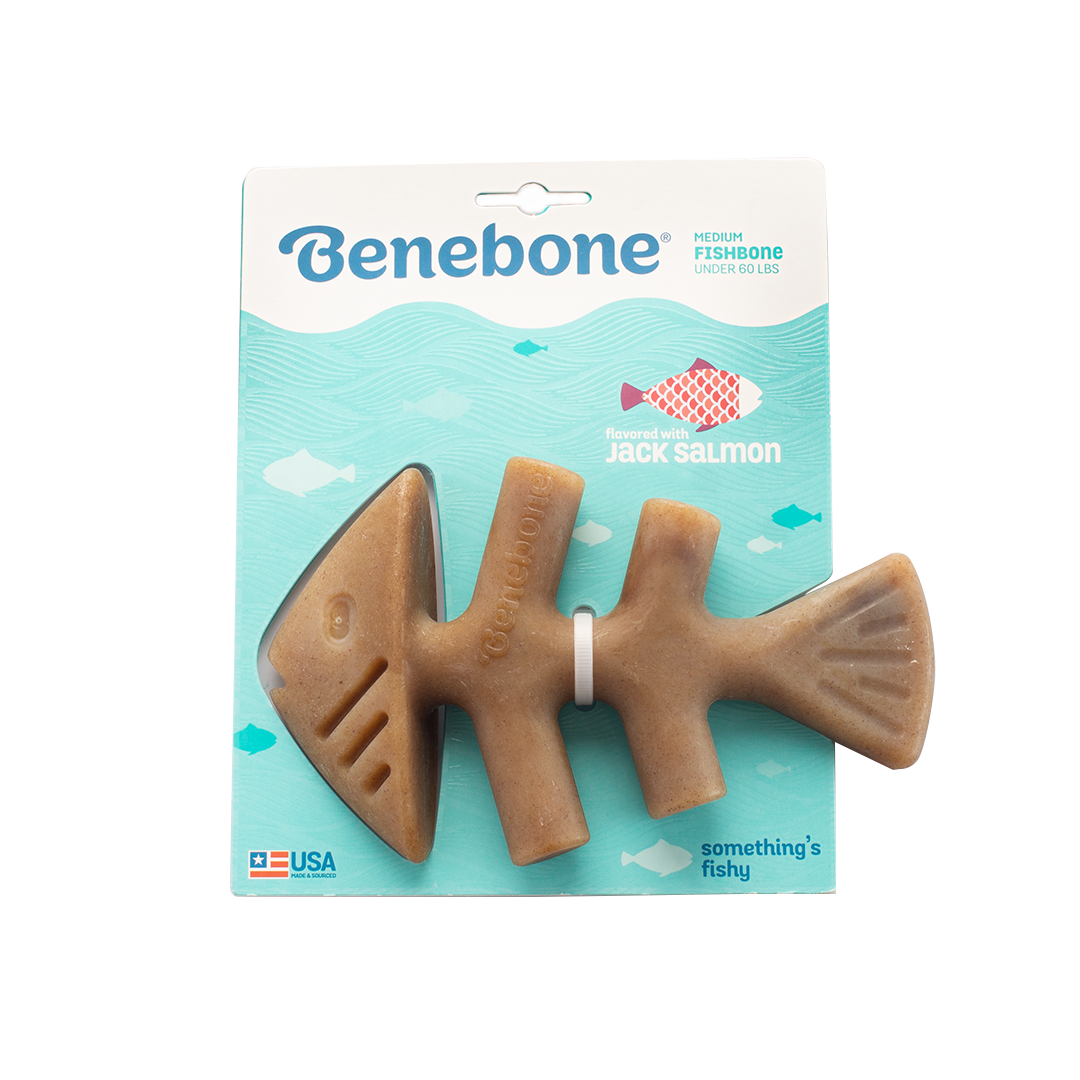 Benebone Toy Fishbone Salmon Medium – Bow and Wow Online