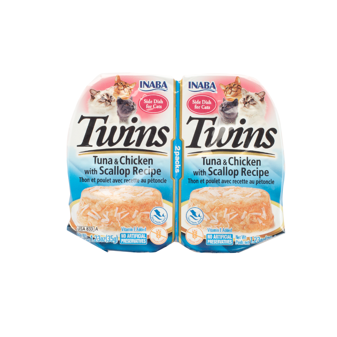 Inaba Twins Tuna & Chicken with Scallop Recipe Cat Treats 70g – Bow and ...