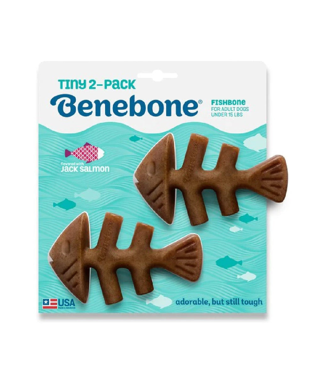 Benebone Toy Fishbone Salmon Tiny 2 Pack – Bow & Wow