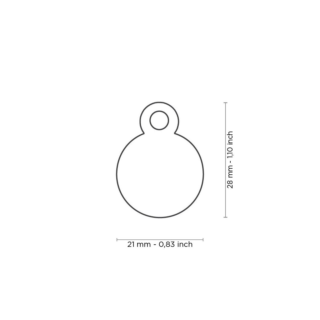My Family Basic Aluminum Small Blue Circle Pet ID Tag – Bow & Wow